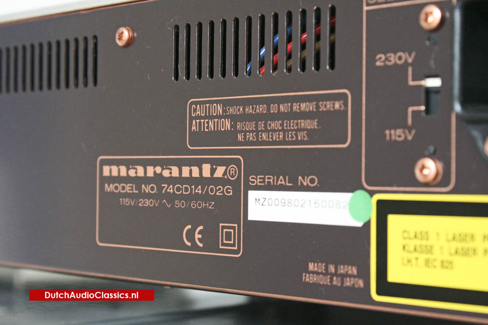 Marantz CD14 2x TDA1547 DAC7 - DutchAudioClassics.nl