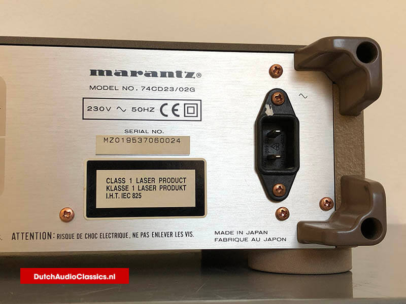 Marantz CD23 cdplayer - 2x TDA1547 - CDM9 Pro- DutchAudioClassics.nl