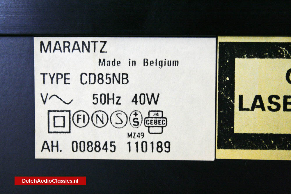 Marantz CD85 TDA1541 S1 single crown - DutchAudioClassics.nl