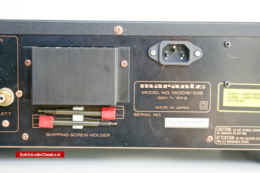 Marantz CD16 cdplayer 2x TDA1547 - DutchAudioClassics.nl