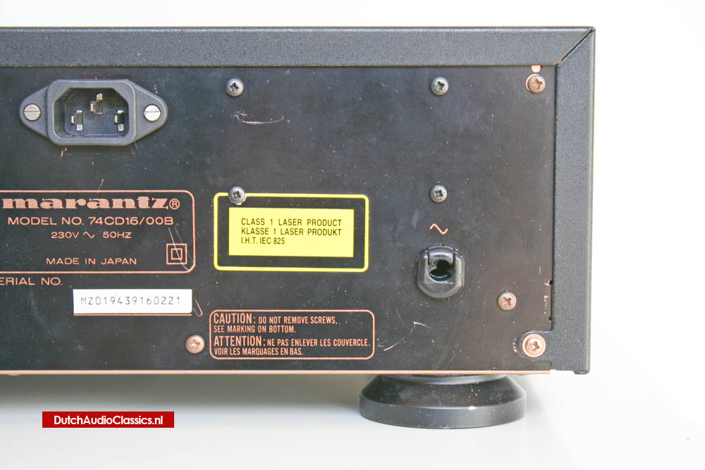 Marantz CD16 cdplayer 2x TDA1547 - DutchAudioClassics.nl