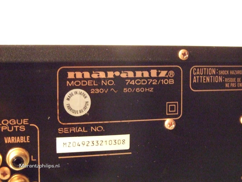 Marantz cd72 SE Special Edition - DutchAudioClassics.nl