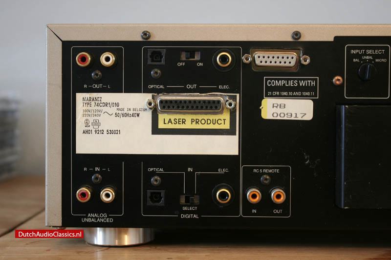 Marantz CDR1 CD recorder - DutchAudioClassics.nl