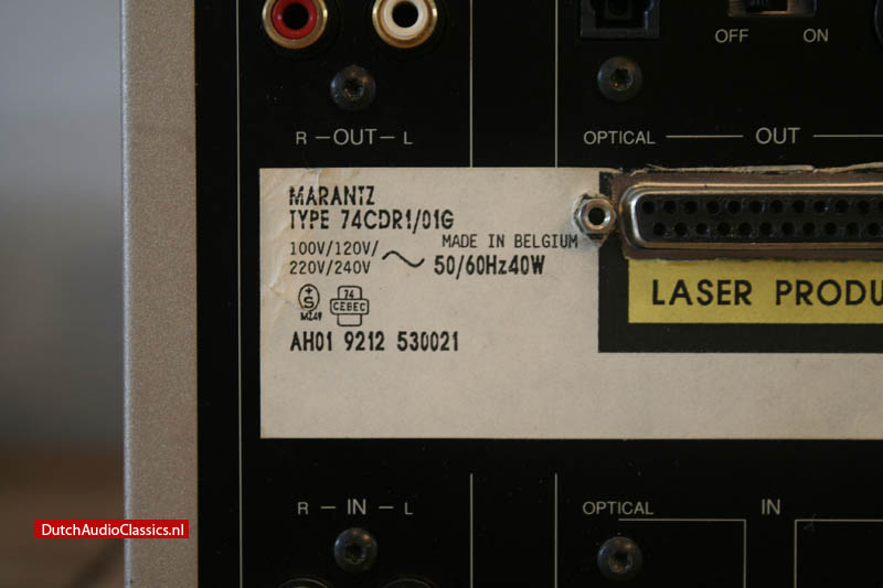 Marantz CDR1 CD recorder - DutchAudioClassics.nl