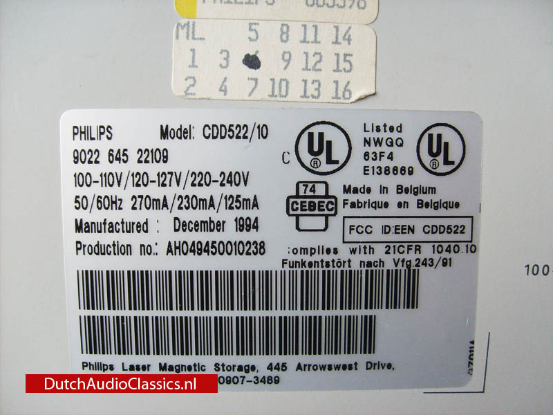 Philips CDD552 2x SCSI cd recorder - DutchAudioClassics.nl