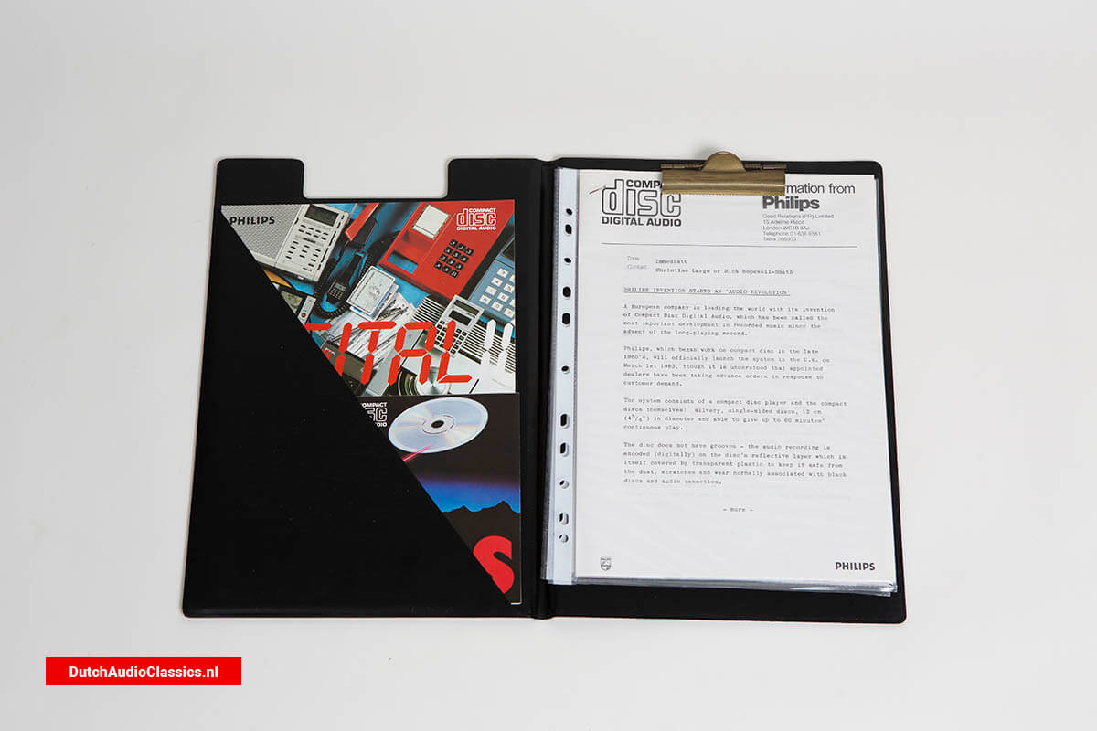 Philips Compact Disc press kit & introduction March 1983 ...
